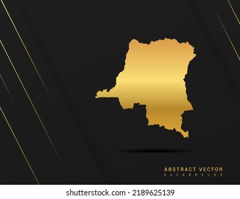 Congo Map Gold Gradient Style Vector Stock Vector (Royalty Free ...