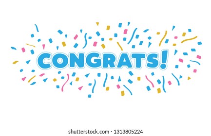 Congratulations Confetti Stock Vector (Royalty Free) 359983082 ...
