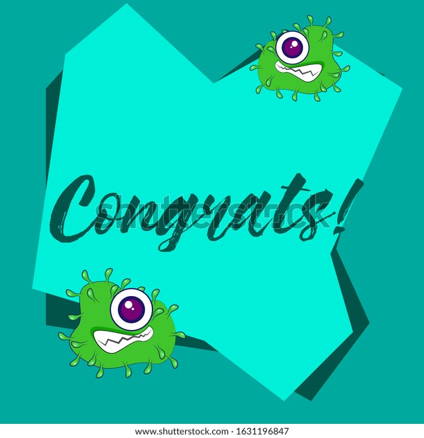 Congrats Beautiful Greeting Card Background Template Stock Vector ...