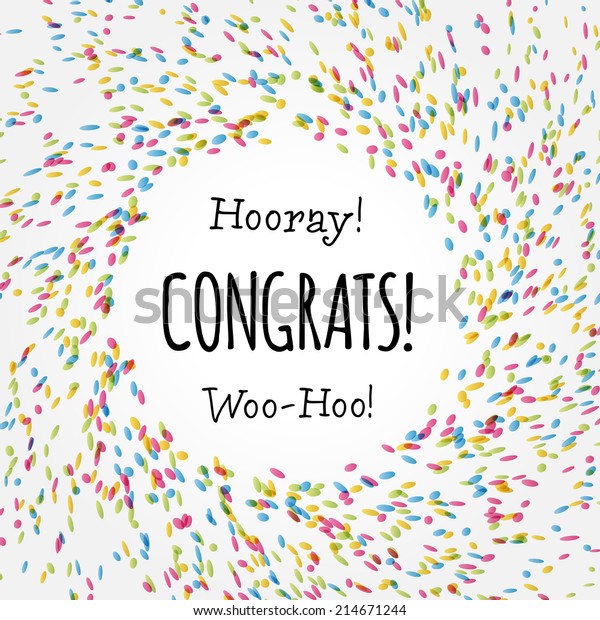 Congrats Card Graphic Design Stock Vector (Royalty Free) 214671244