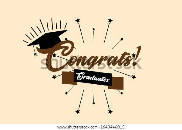 Congrats Graduate Background Class 2020 Vintage Stock Vector (Royalty ...
