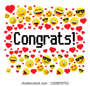 Congrats Greeting Card Smile Vector Eps Stock Vector (Royalty Free ...