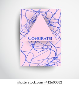 Congrats Illustration Hand Drawn Abstract Texture Stock Vector (Royalty ...