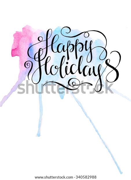 Congratulation Card Abstract Watercolor Background Hand Stock Vector ...