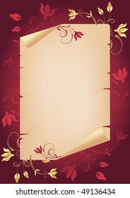 Congratulation Card Floral Frame Vector Illustration: vector de stock ...