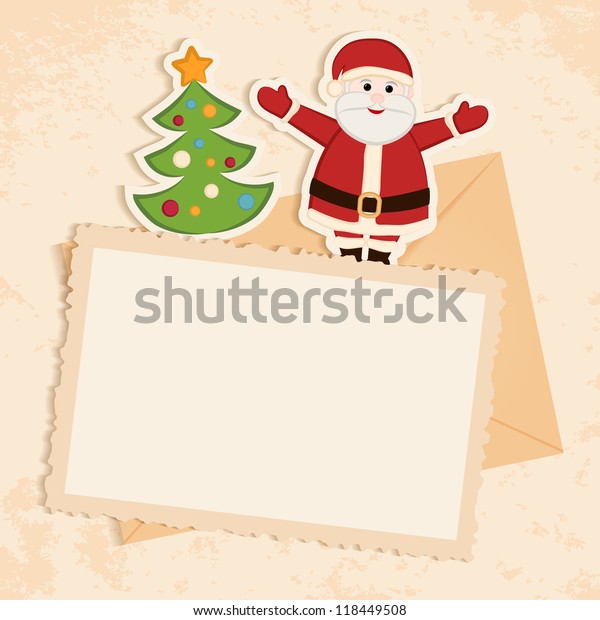 Congratulation Gold Retro Background Santa Claus Stock Vector (Royalty ...