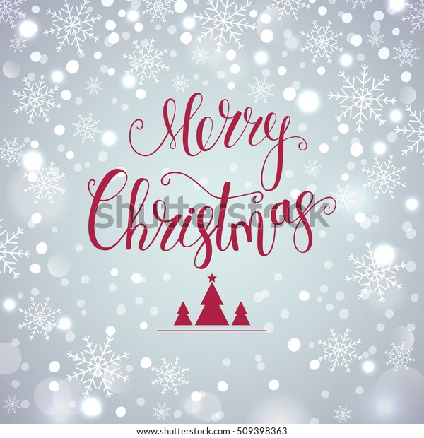 Congratulation Merry Christmas Holiday Background Snowflake Stock ...