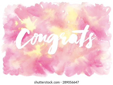 Congratulations Abstract Background Watercolor Stock Vector (Royalty ...