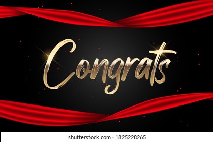 Congratulations Abstract Design Template Background Vector Stock Vector ...