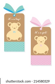 Congratulations Baby Tags Stock Vector (Royalty Free) 214580329 ...