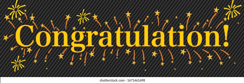 Congratulations Banner Vector Background Design Stock Vector (Royalty ...