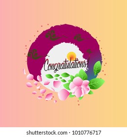 Congratulations Beautiful Greeting Card Stock Vector (Royalty Free ...