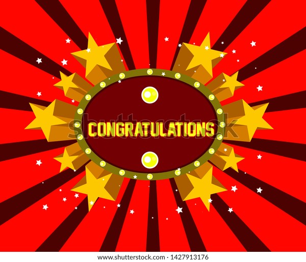 Congratulations Beautiful Greeting Card Background Poster Stock Vector ...