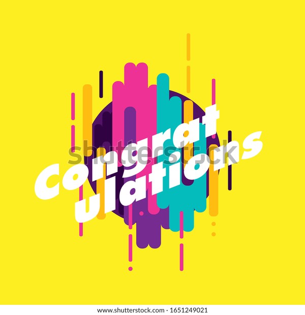 Congratulations Beautiful Greeting Card Background Template Stock ...