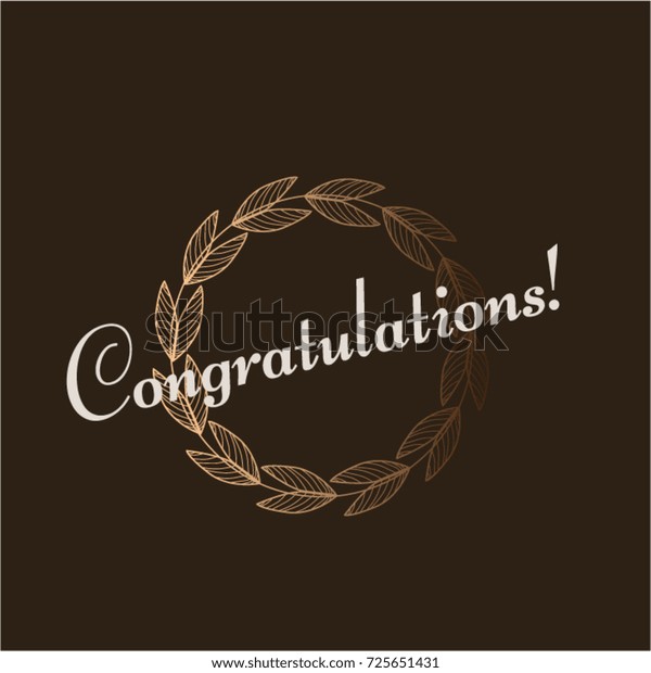 Congratulations Beautiful Greeting Card Poster Stock Vector (Royalty ...
