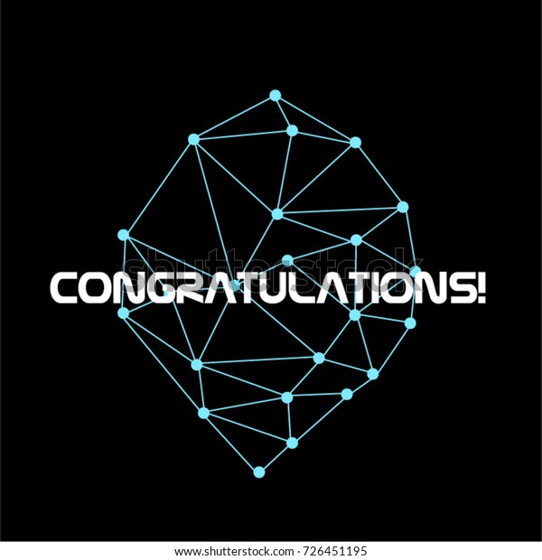 Congratulations Beautiful Greeting Card Poster Stock Vector (Royalty ...