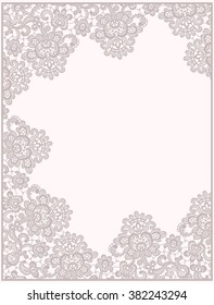 Congratulations Card Lace Frame Stock Vector (Royalty Free) 382243294