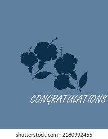 Congratulations Card Vector Floral Design Stock Vector (Royalty Free ...