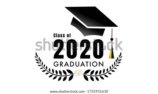 Congratulations Class 2020 Graduation Logo Simple: เวกเตอร์สต็อก (ปลอด ...