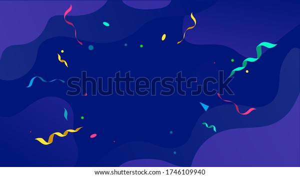 Congratulations Design Template Confetti Games Greeting Stock Vector ...