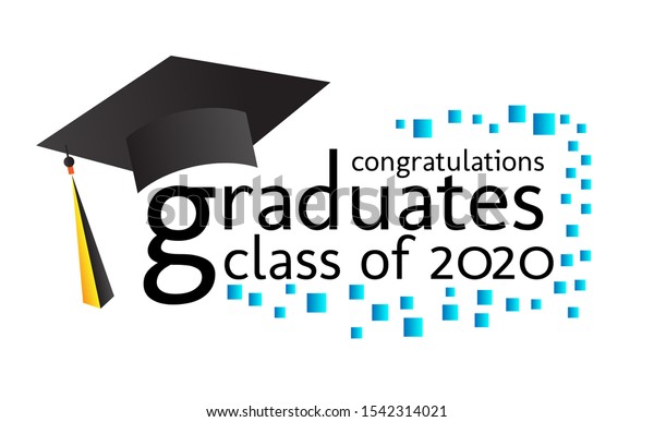 Congratulations Graduates Class 2020 Graphics Elements Stock Vector ...