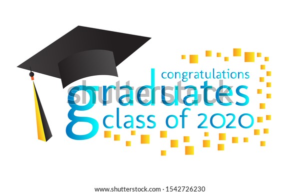 Congratulations Graduates Class 2020 Graphics Elements Stock Vector ...