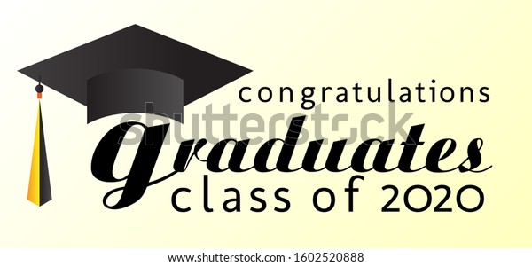 Congratulations Graduates Class 2020 Graphics Elements 库存矢量图（免版税）1602520888