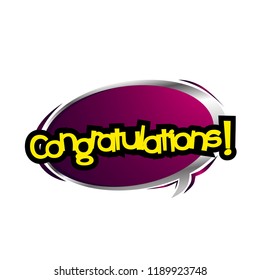 Congratulations Greeting Card Background Banner Comic Stock Vector ...