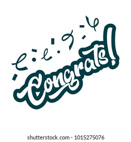 Congratulations Greeting Card Confetti Stock Vector (Royalty Free ...