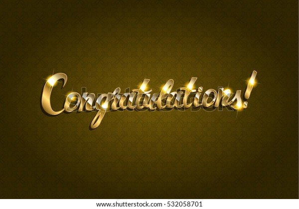 Felicitaciones. Letrado a mano. Caligrafía moderna: vector de stock ...