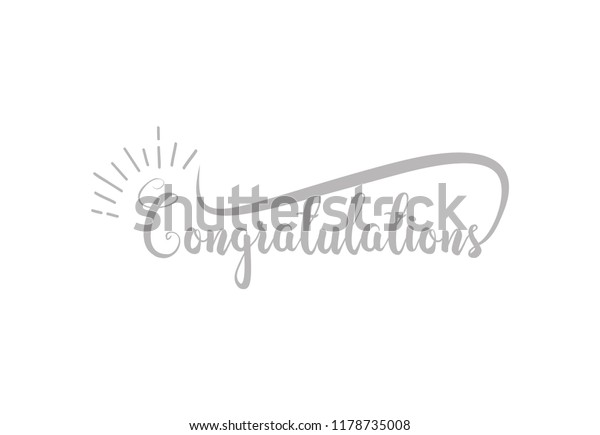 Congratulations Image Isolated On White Background Stock Vector ...