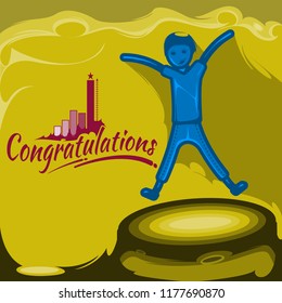 Congratulations Increased Sales Profit Graph Stock Vector (Royalty Free ...