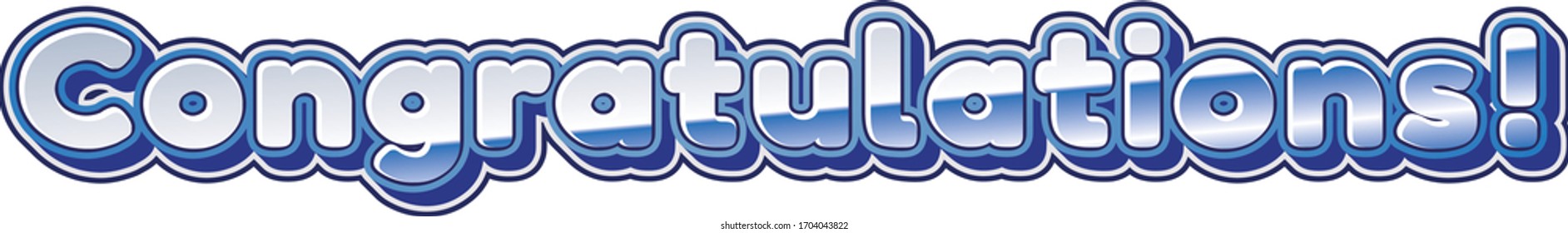 Congratulations Lettering Text Sticker Isolated On Stock Vector ...