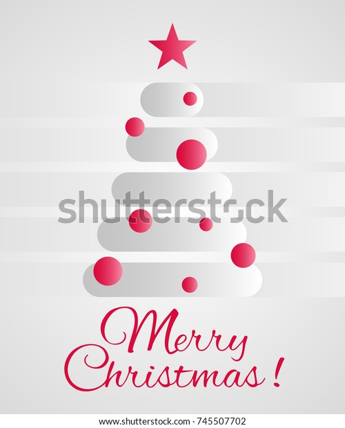Congratulations On Christmas Stylized Christmas Tree Stock Vector ...