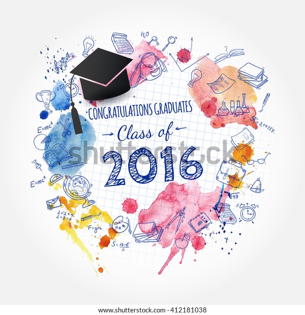 Vector de stock (libre de regalías) sobre Congratulations On Graduation ...