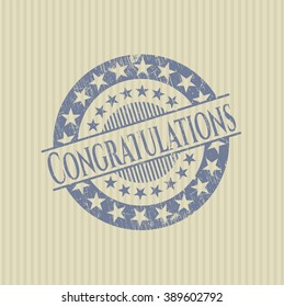Congratulations Rubber Stamp Stock Vector (Royalty Free) 389602792 ...