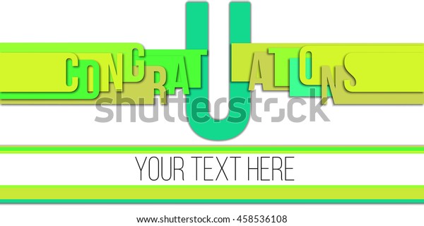 Congratulations Text Made Modern Design Template Stock Vector (Royalty ...