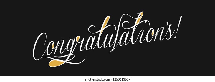 Congratulations Vector Typography Backgroundtypography Photo Overlay ...