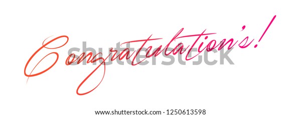 Congratulations Vector Typography Backgroundtypography Photo Overlay ...