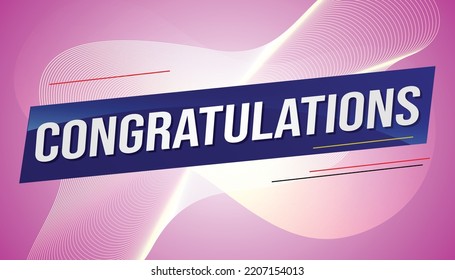 Congratulations Word Concept Vector Illustration Lines Stock Vector ...