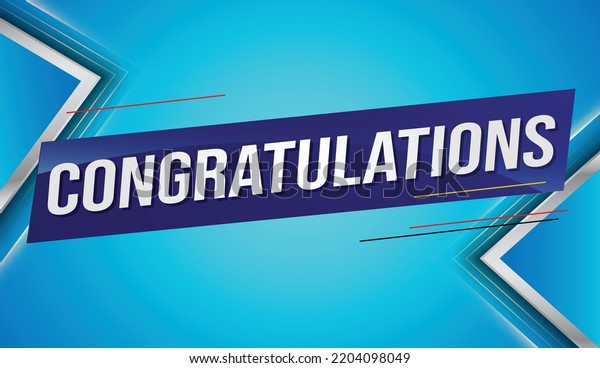 Congratulations Word Concept Vector Illustration Lines Stock Vector ...