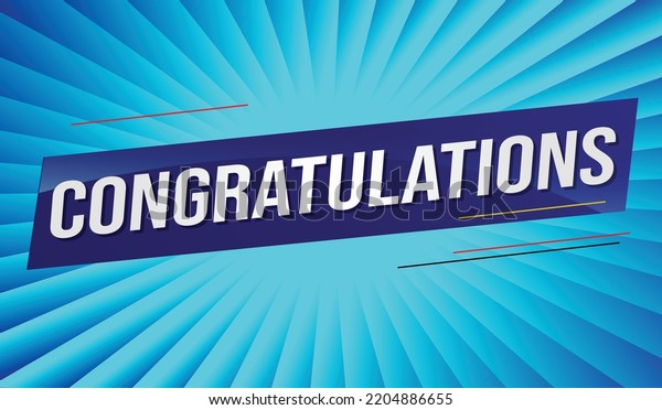 Congratulations Word Concept Vector Illustration Lines Stock Vector ...