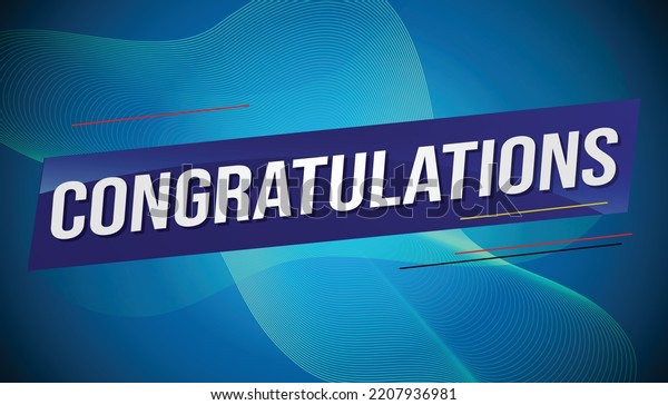 Congratulations Word Concept Vector Illustration Lines Stock Vector ...