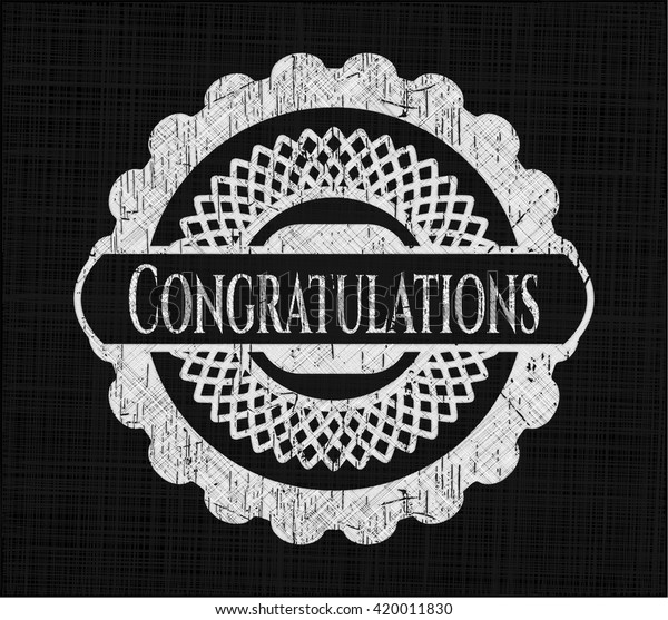 Congratulations Written On Blackboard Stock Vector (Royalty Free ...