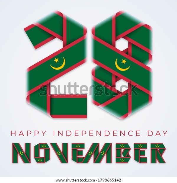 Congratulatory Design November 28 Independence Day Stock Vector ...