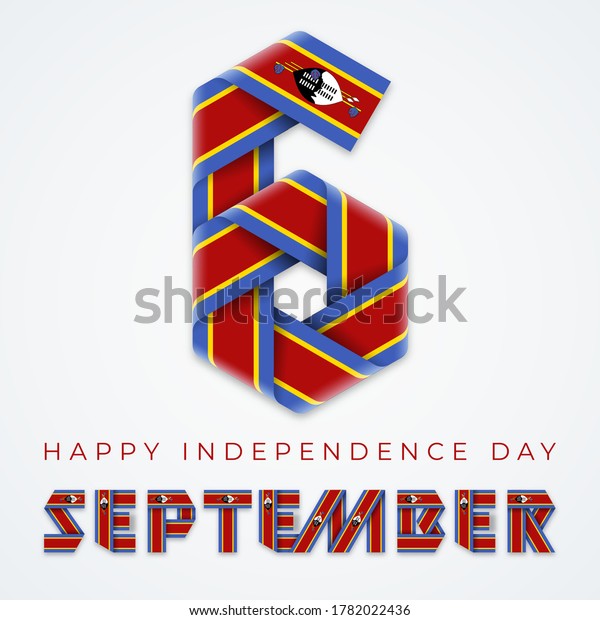 Congratulatory Design September 6 Independence Day Stock Vector ...