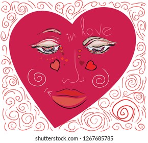 Strange Ugly Hearts Faces Vector Clipart Stock Vector (Royalty Free ...