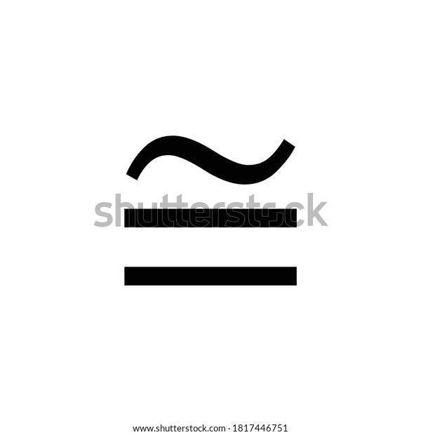 Congruent Symbol Icon On White Background Stock Vector (Royalty Free ...