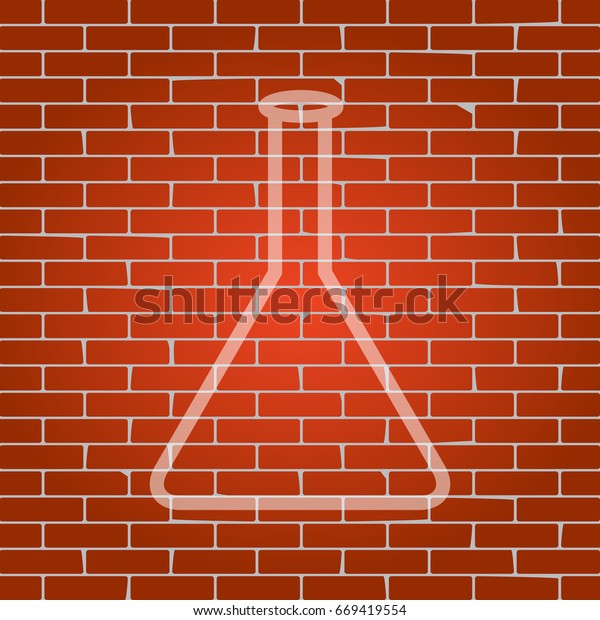 Conical Flask Sign Laboratory Glass Sign 库存矢量图（免版税）669419554 | Shutterstock