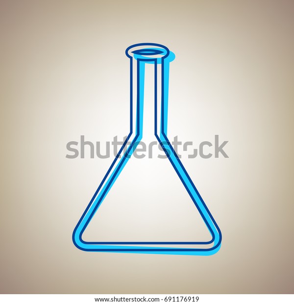 Conical Flask Sign Laboratory Glass Sign Stock Vector (Royalty Free ...